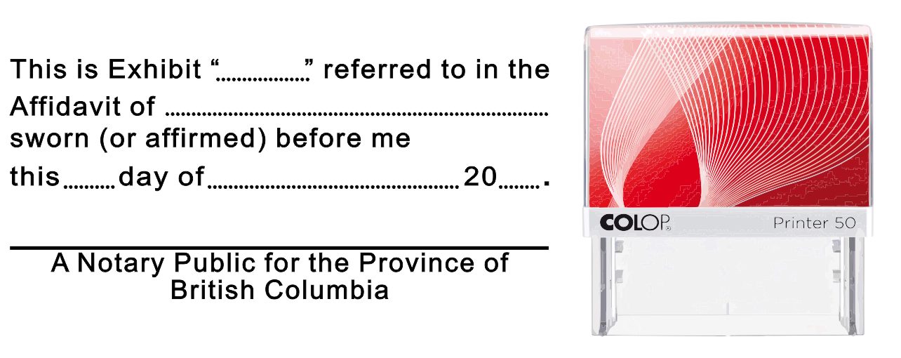 Stock "Exhibit" Stamp