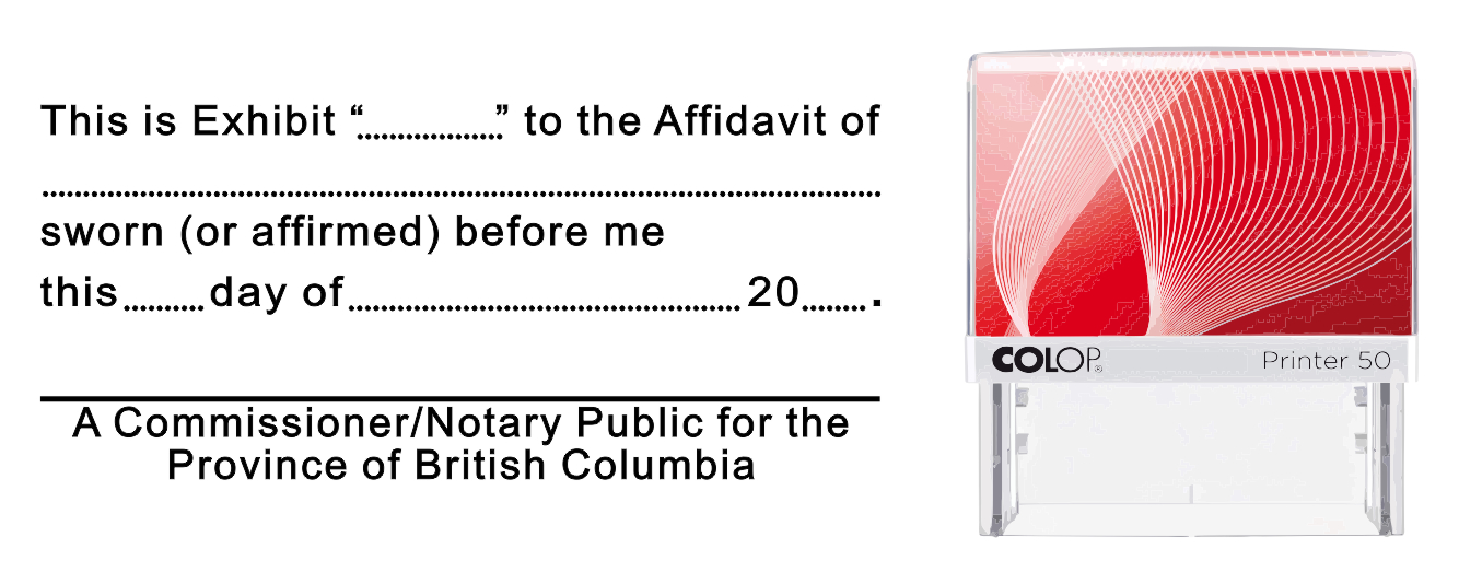 Stock "Exhibit" Stamp